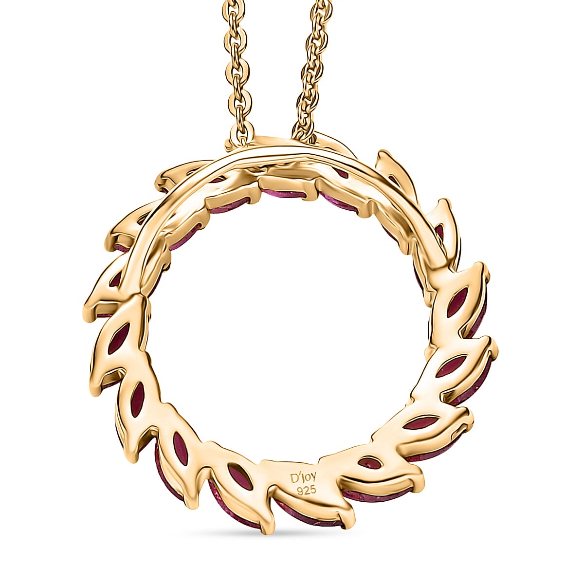 D'joy African Ruby Circle of Life Pendant with Chain (Size 20) in ...