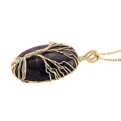 African Amethyst Ethereal Tree of Life Pendant with Chain (Size 20 - 2 ...