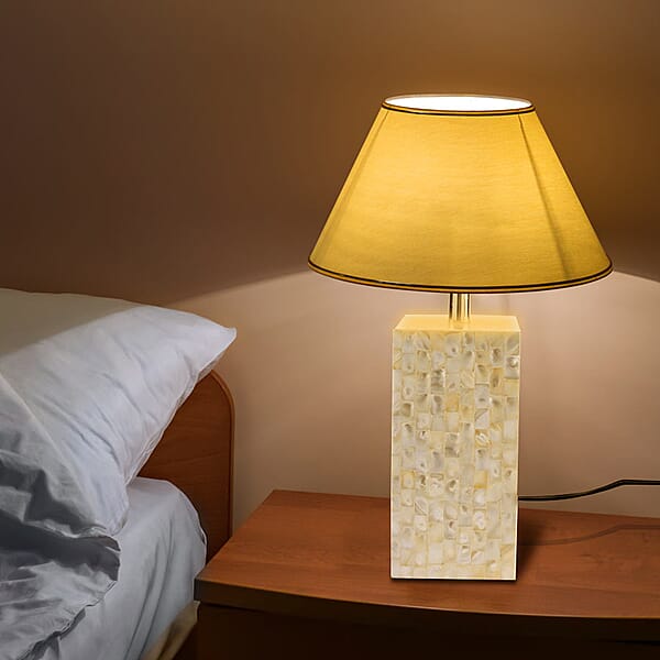 Handcrafted MOP Table lamp and Shade - 6002314 - TJC