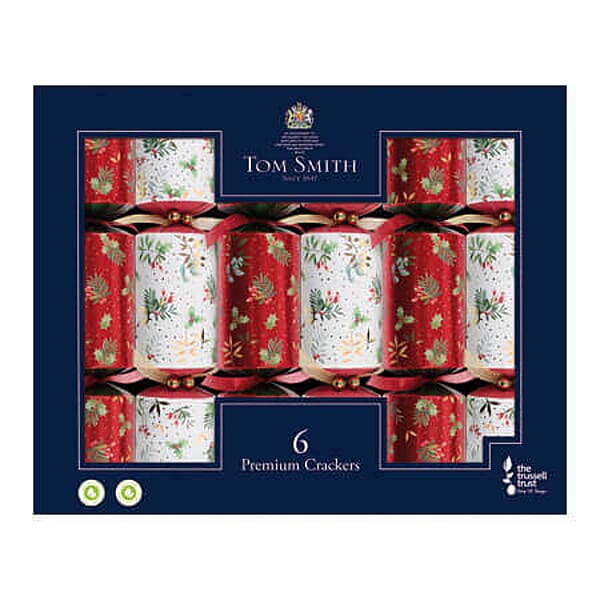 Tom Smith Traditional Foliage Premium Christmas Crackers x 6 - 6005977 ...