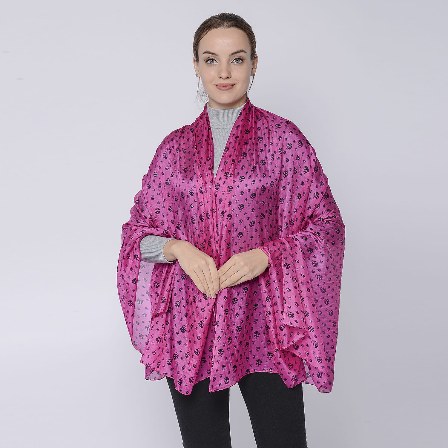 LA MAREY Mulberry Silk Printed Scarf - 6015892 - TJC