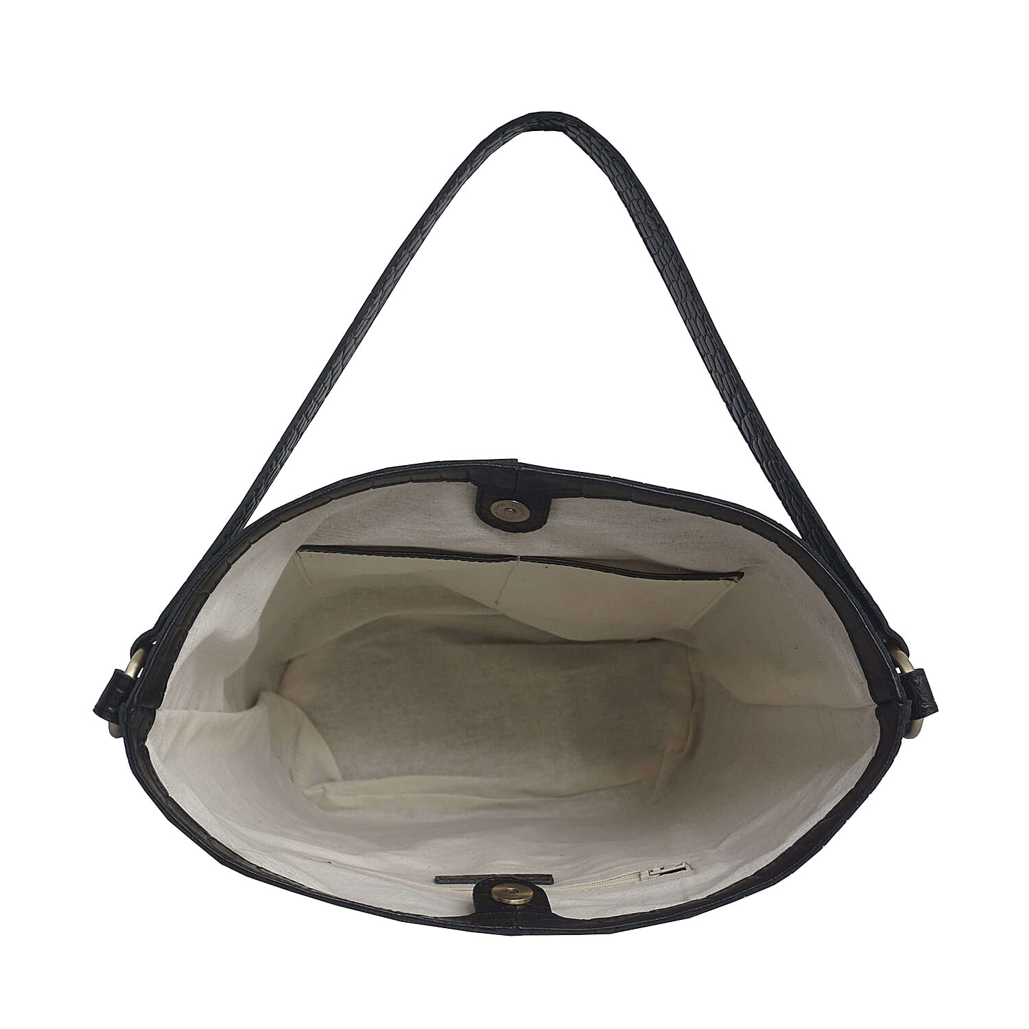 ASSOTS LONDON Amelia Croc Leather Unlined Bucket Bag - Black - 6022515 ...