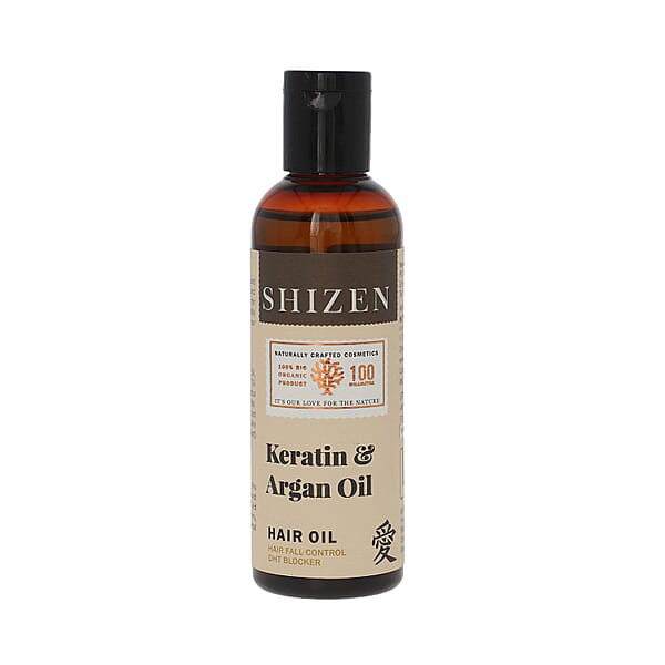SHIZEN Keratin and Argan Hair Oil 100 ml) 100% Organic -Healthy and ...