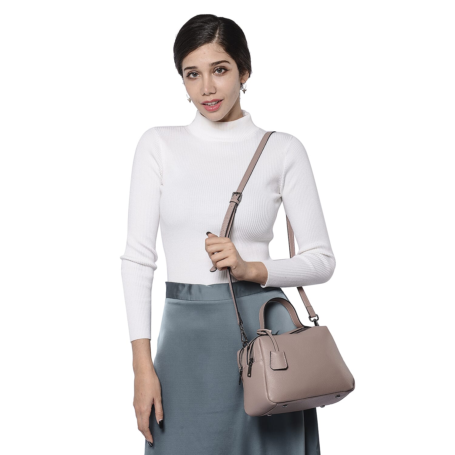 Sencillez 100% Genuine Leather Convertible Bag in Dusty Pink - 6049971 ...