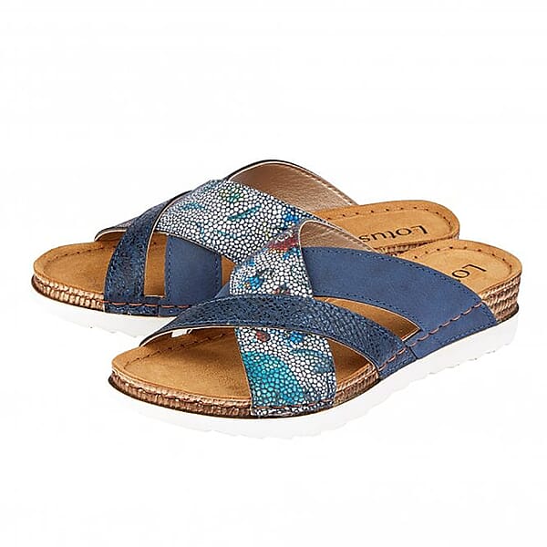 Lotus Ravenna Women's Mule Sandals - Navy - 1618210161 - TJC