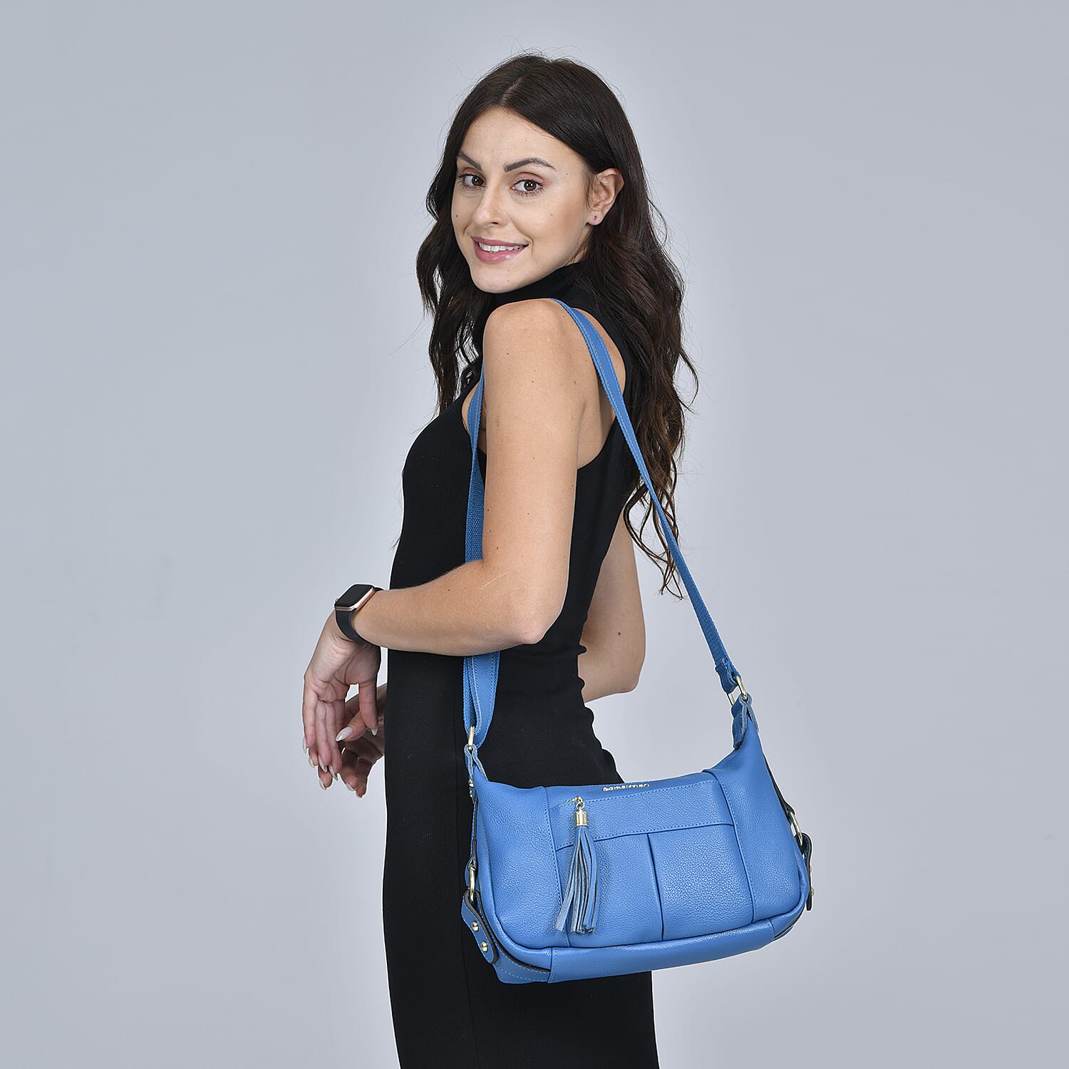 Sencillez Genuine Leather Crossbody Bag with Shoulder Strap - Olive ...