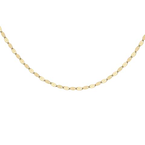 9K Yellow Gold High Finish 1.8MM Forzatina Chain 20 Inch 0.97 grams ...