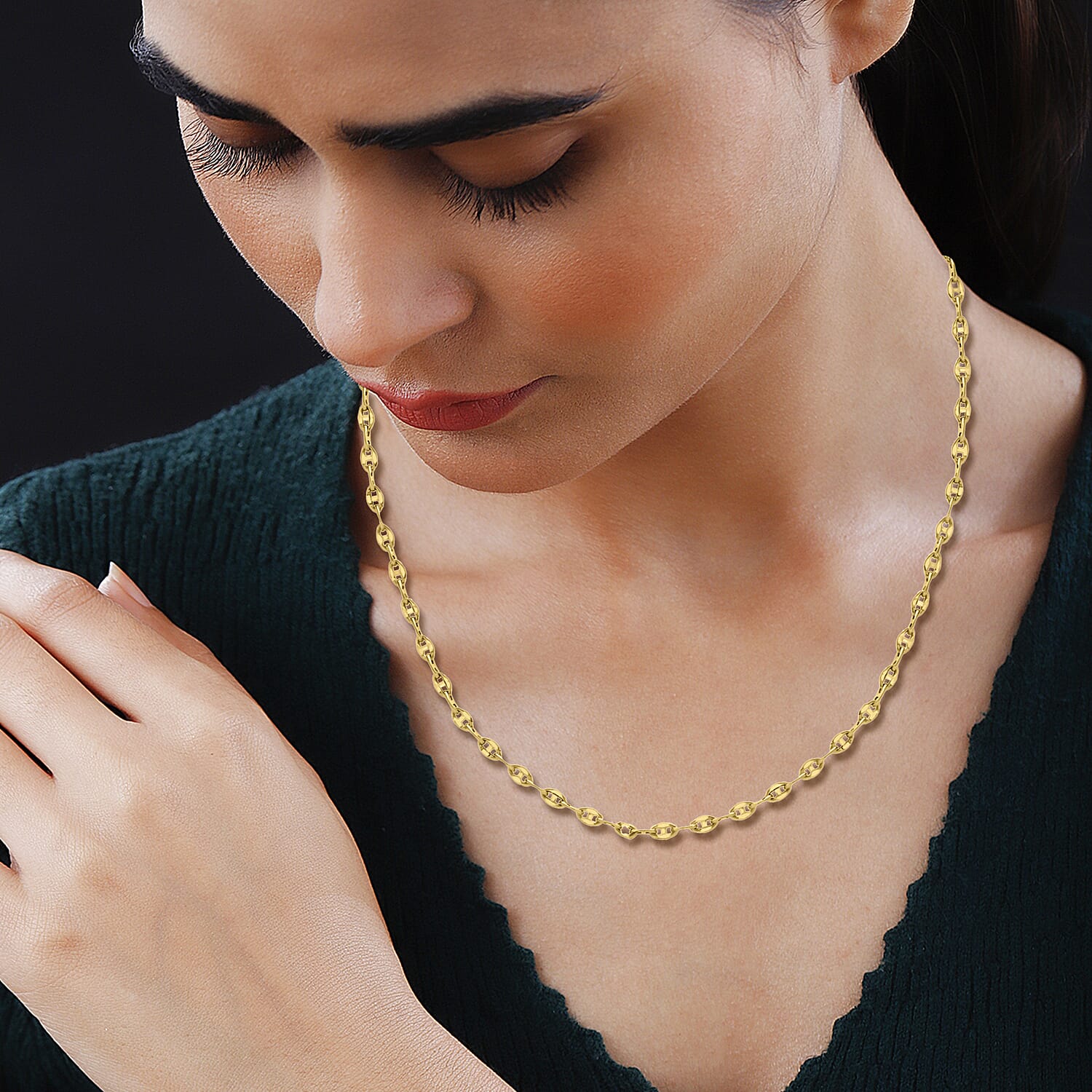 9K Yellow Gold High Finish Rambo Chain 24 Inch 3 grams - 6093102 - TJC