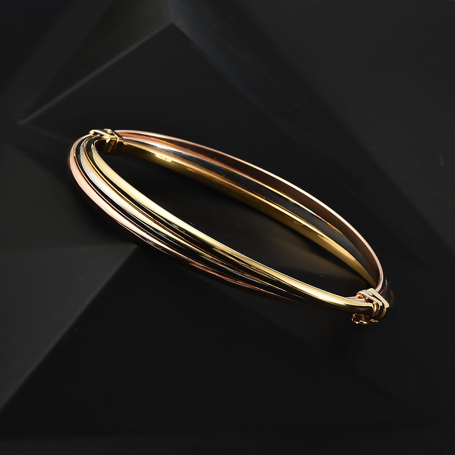 Style Bangle in 9K Yellow, Rose and White Gold - 6244763 - TJC