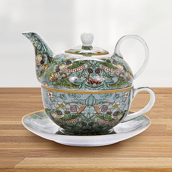 Lesser and Pavey - William Morris Strawberry Thief Teal Tea for One ...