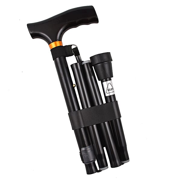 Homecraft Folding Coloured Walking Stick (Extendable 94cm) - Black ...