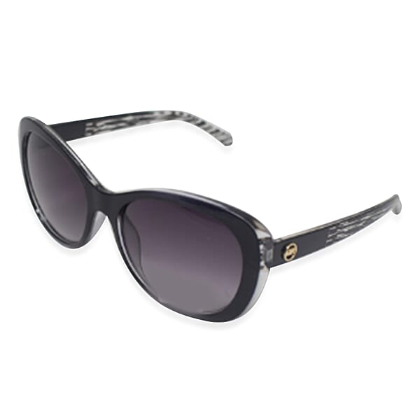 Eyecatcher Black Sunglasses with Graduated Black Tint Finish Lenses ...
