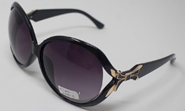 Eyecatcher Black Sunglasses with Graduated Tint Finish Lenses and Gold ...