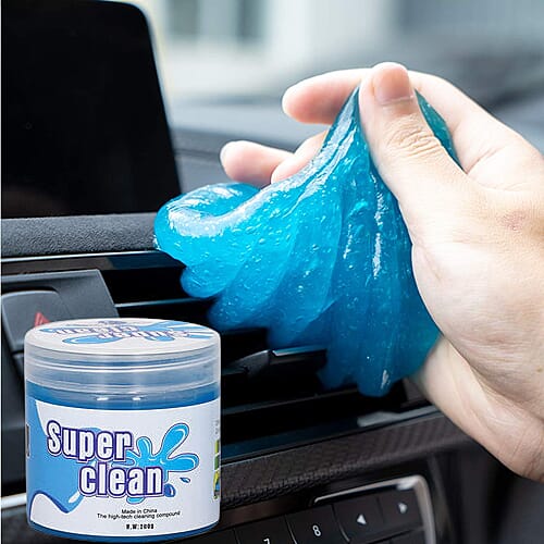 Set of 2 Super Cleaner Compound Slime Cleaning Gel for Car Tools Keyboard Automotive Dust Air Vent Interior Detail Blue 6317159 TJC