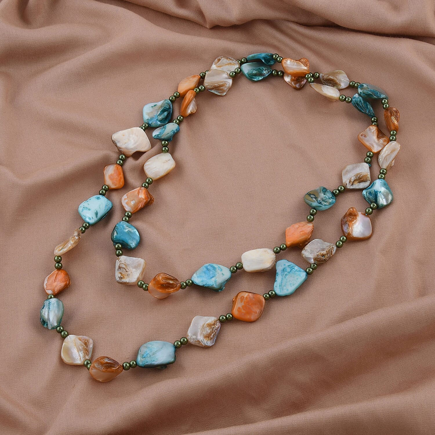 Bali Collection Multi-Gemstone Double Layered Necklace Size 45 ...