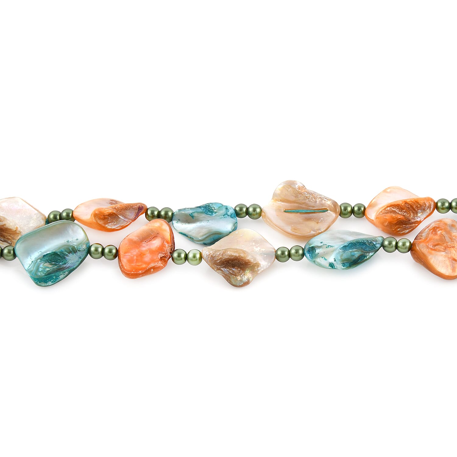Bali Collection Multi-Gemstone Double Layered Necklace Size 45 ...