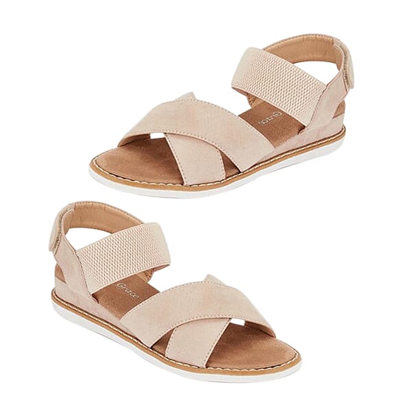 Women's Velcro Cross Over Strap Sandals - 6711187 - TJC