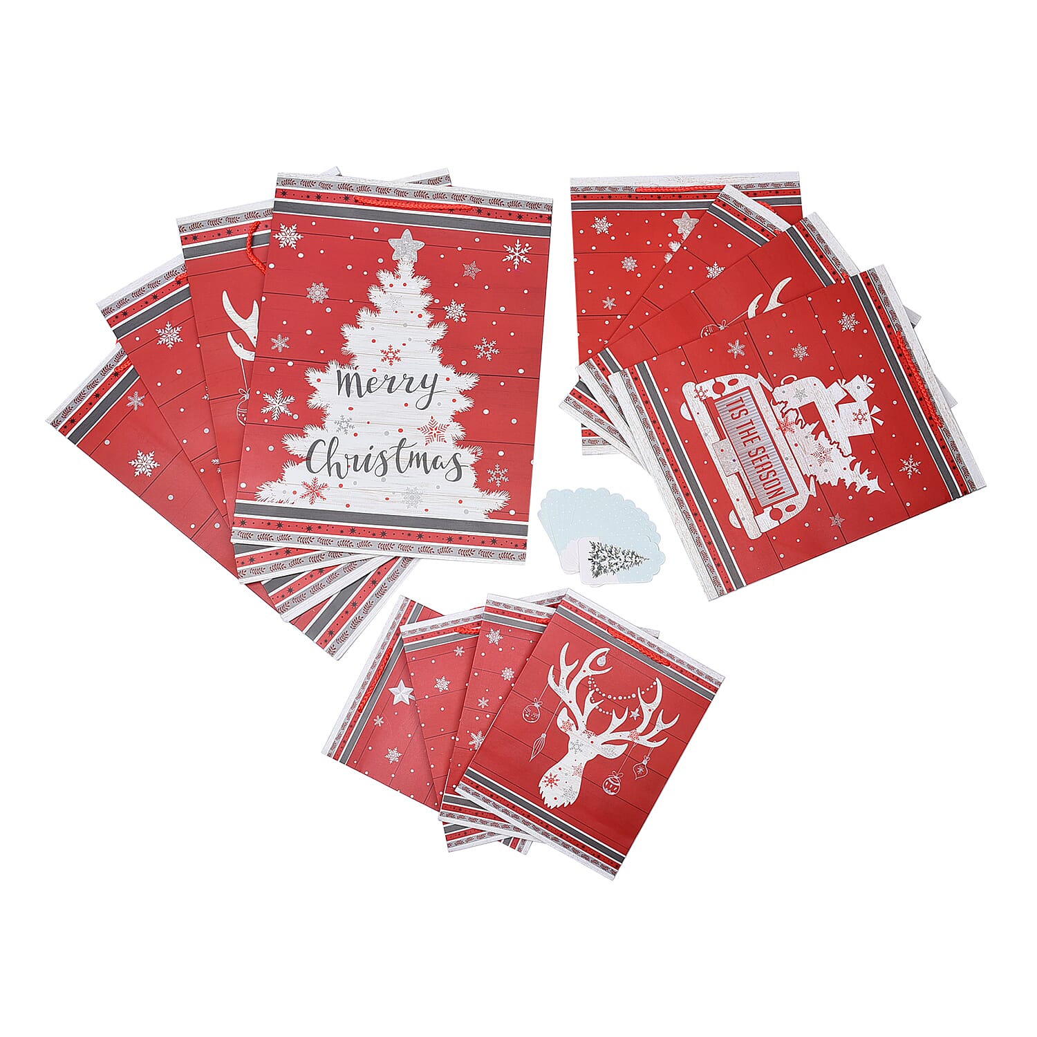 Set of 12 Printed Gift Bags and Tags - 6715870 - TJC