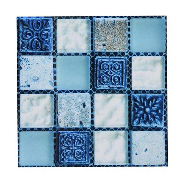 Set of 20 Sticky Mosaic Wall Sticker - Blue - 6717285 - TJC