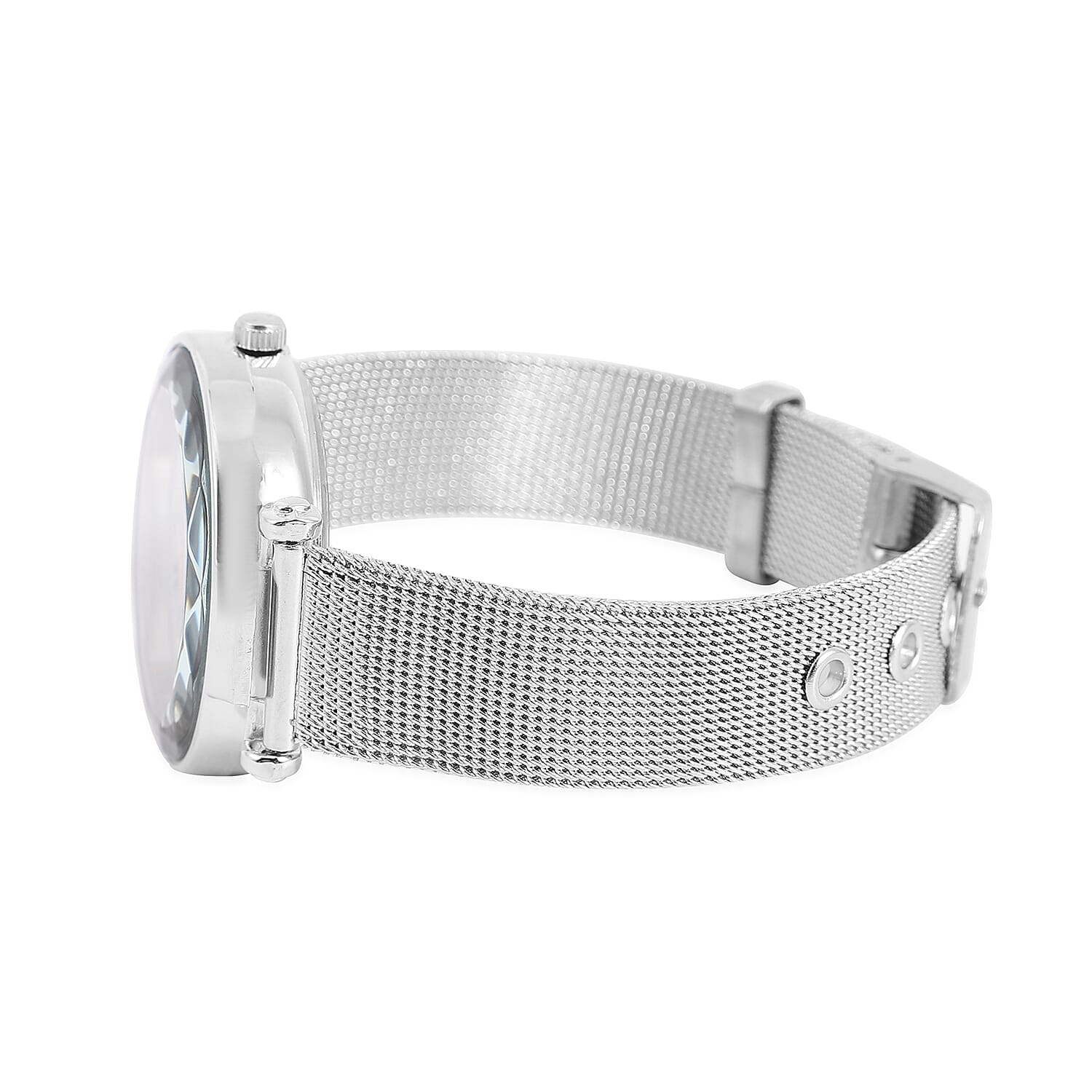 STRADA Japanese Movement Silver and Green Dial Watch in Silver Colour ...