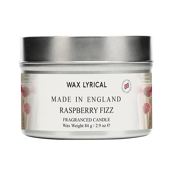 Wax Lyrical England Candle Tin in Raspberry Fizz - 6871310 - TJC
