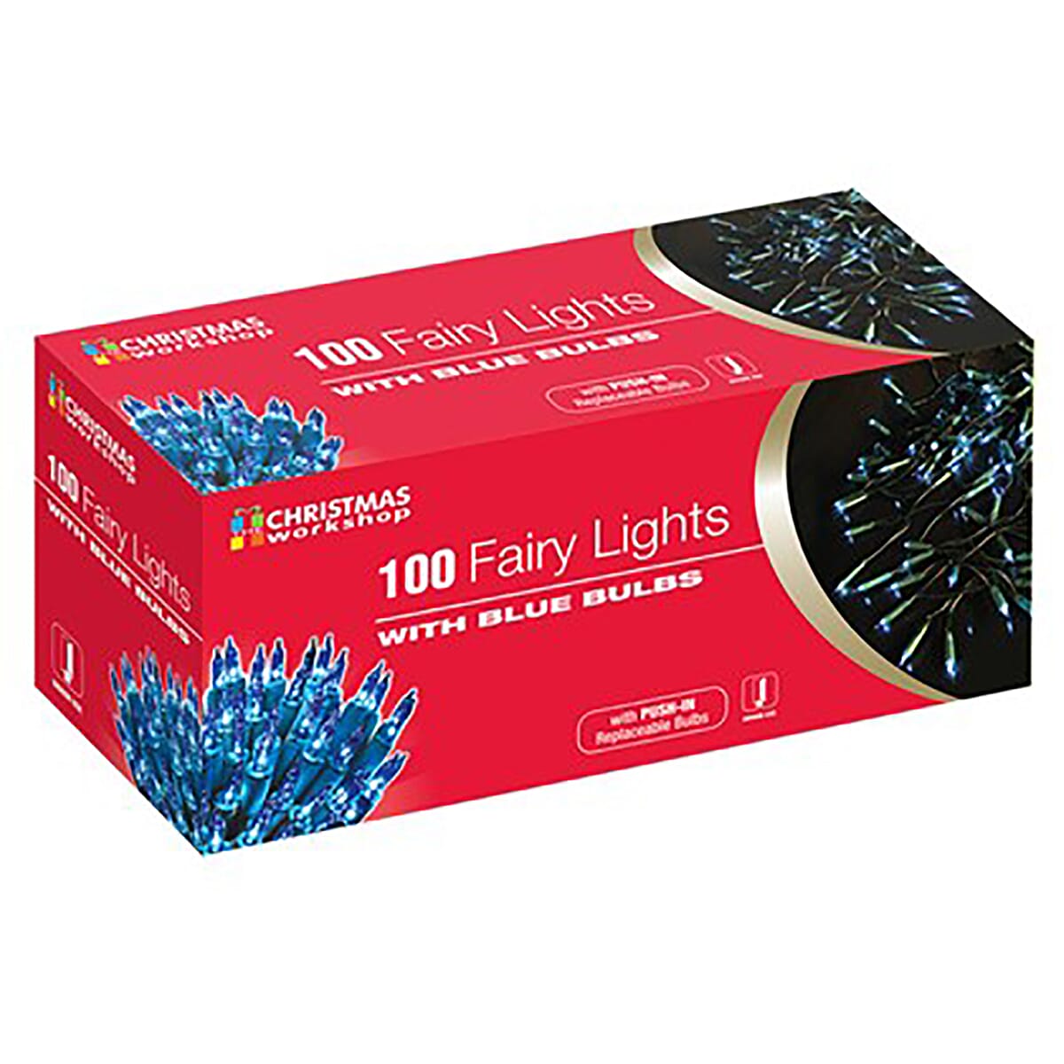 100 Shadeless Blue Fairy Lights - 6872354 - TJC