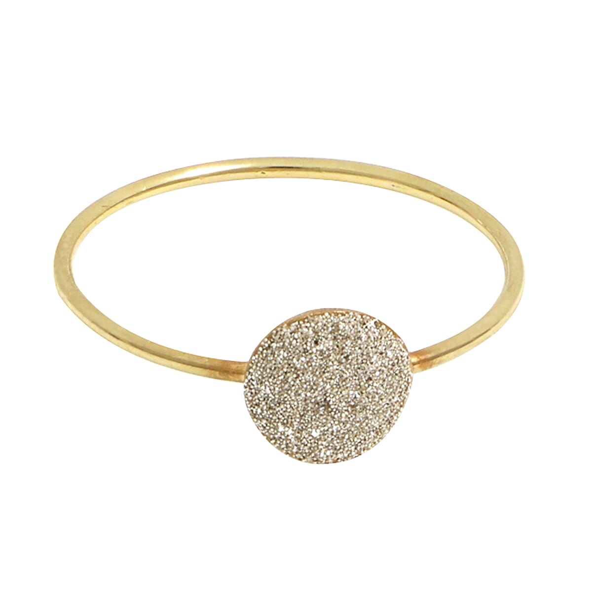 Italian Made - 9K Yellow Gold Spritz Dust Ring - 6883117 - TJC