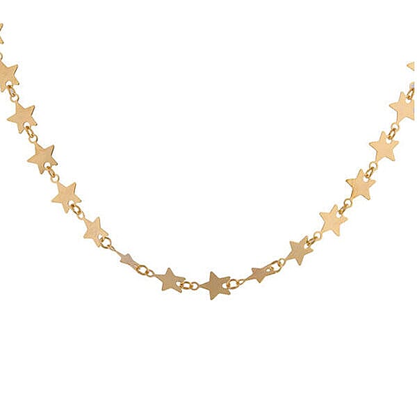 Italian Made - Designer Inspired Gold Overlay Sterling Silver Star Link ...