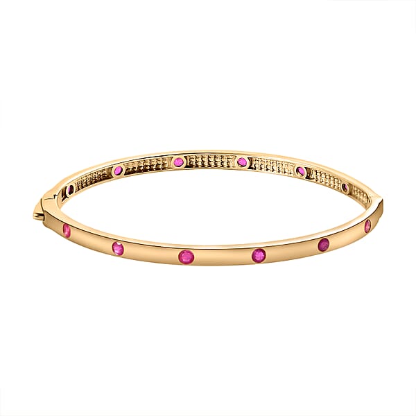 Cabo Delgado Ruby Bangle (Size - 7.5) in 18K Vermeil Yellow Gold ...