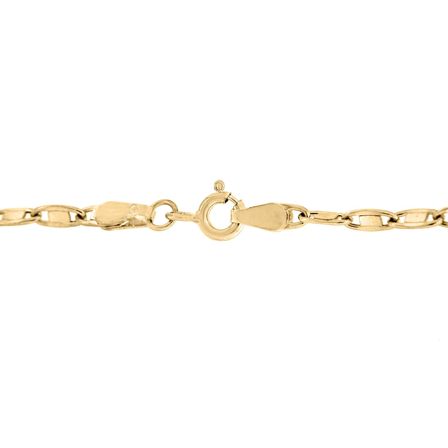 9K Yellow Gold Flat Oval Link Chain 18 Inch - 7078109 - TJC