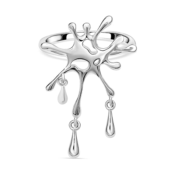 Lucy Q Splash Collection - Rhodium Overlay Sterling Silver Ring ...