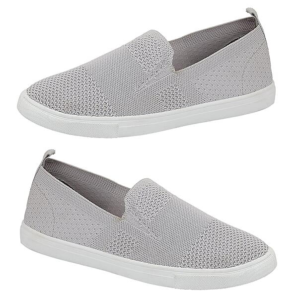 Kelly Ladies Casual Shoes - Light Grey - 7084116 - TJC