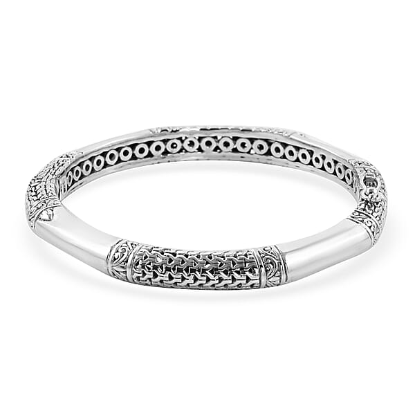 Sterling Silver Bangle (Size 7.5), Silver Wt 25.40 Gms - 7132409 - TJC