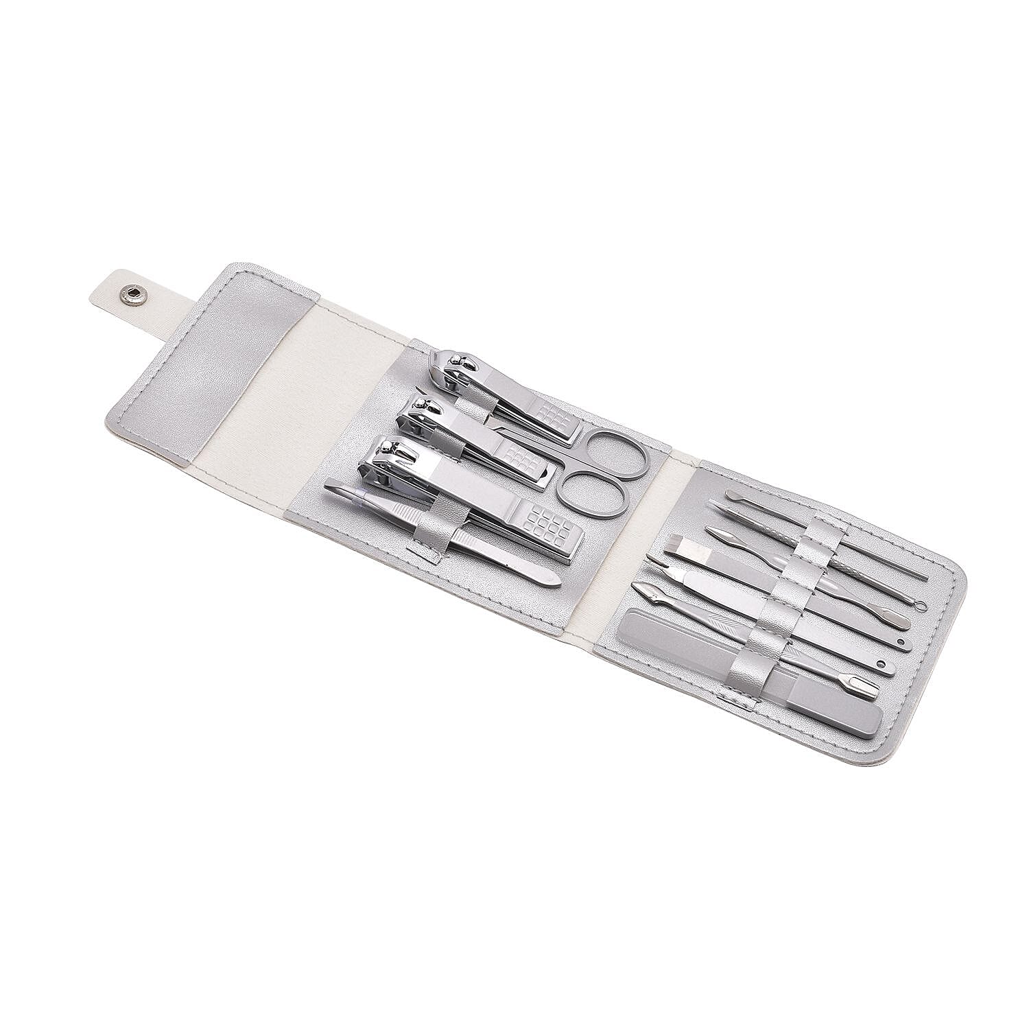 12pcs Manicure Set with Case - Silver - 7134415 - TJC