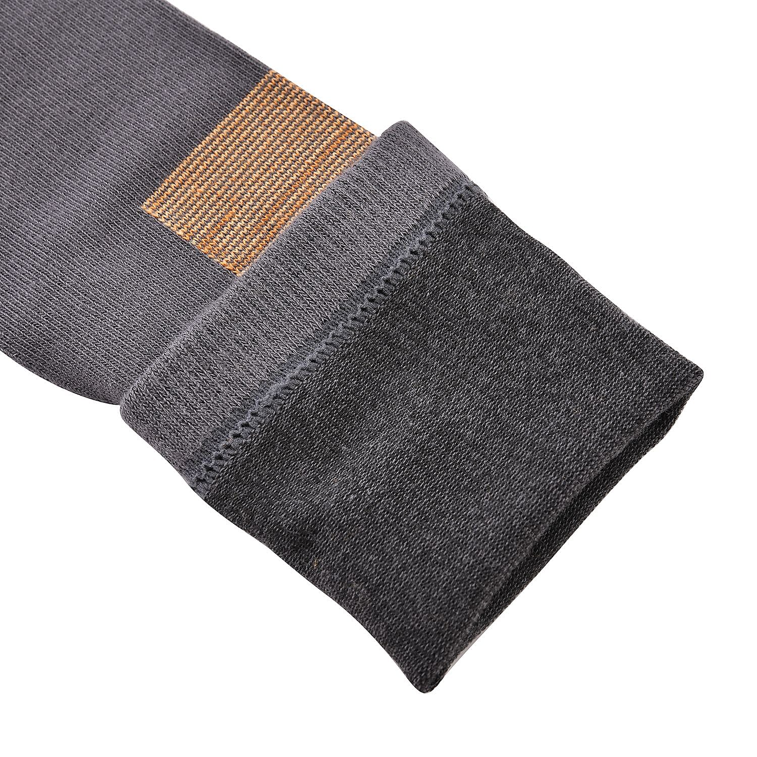 Set of 2 Pairs Copper Fiber Socks (Size 5-10) - Dark Grey - 7134711 - TJC