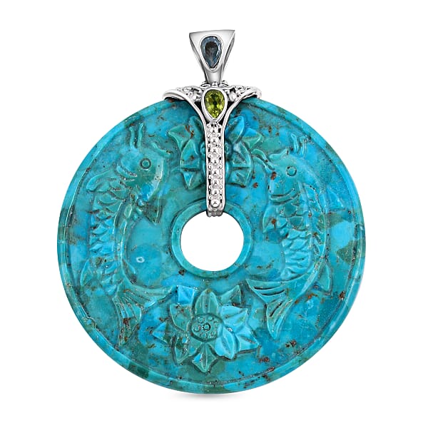 SAJEN SILVER Cultural Flair Collection- Turquoise, Blue Topaz and Hebei ...