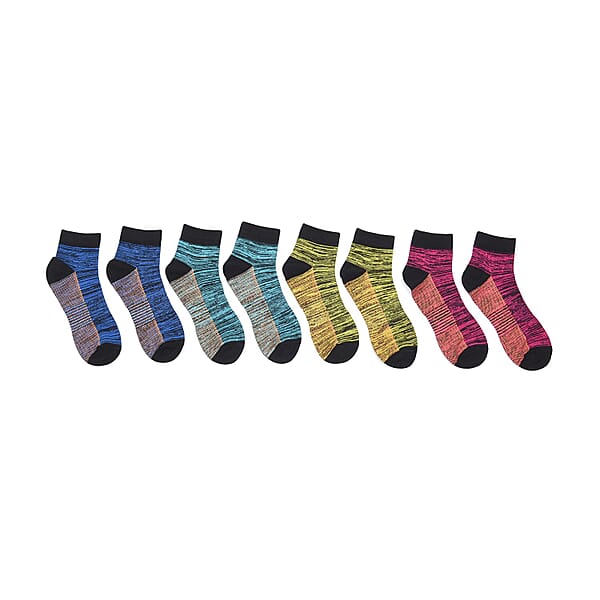 Set of 4 Pair Copper Infused Socks (Length 30 Cm) - Multi Colour ...