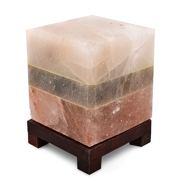 Himalayan Dual Illumination Salt Lamp with Square Shape including Cord ...