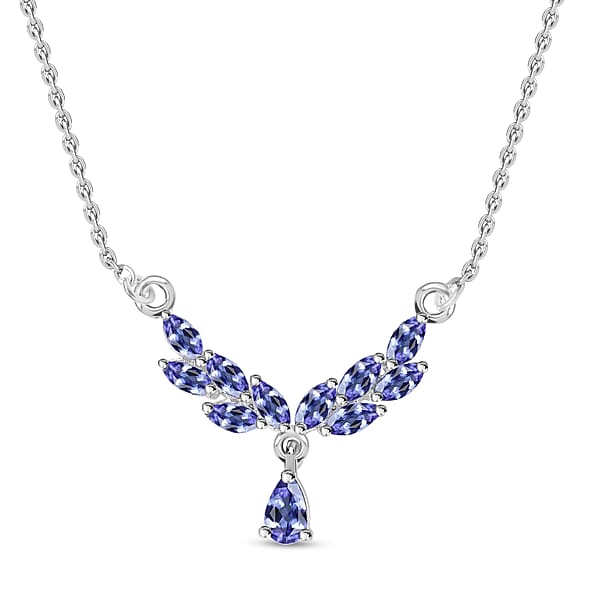 Tanzanite Necklace (Size - 20) in Sterling Silver - 7172745 - TJC