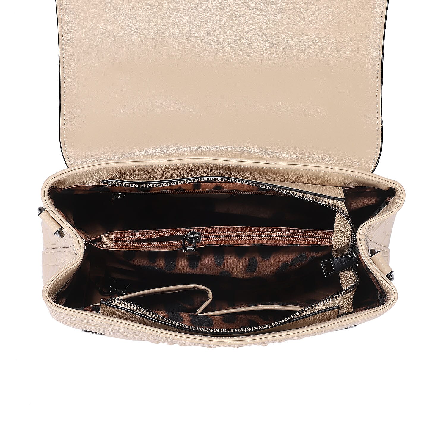 Sencillez 100% Genuine Leather Croc Embossed Convertible Bag with ...