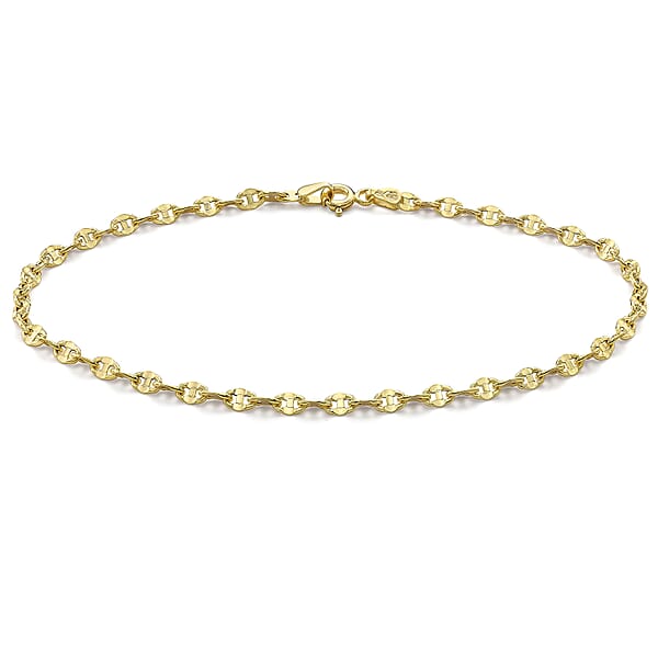 9K Yellow Gold Rambo Chain Anklet 9 Inch - 7188991 - TJC