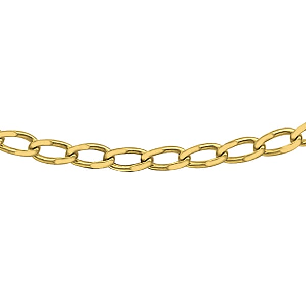 9K Yellow Gold Open Curb Chain 16 Inch - 7190332 - TJC