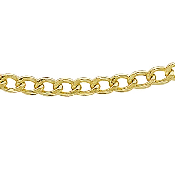 9K Yellow Gold Flat Curb Chain 16 Inch - 7190358 - TJC