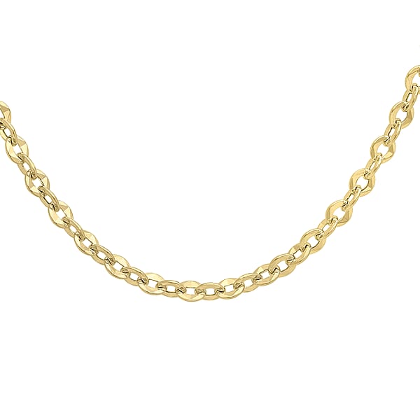 9K Yellow Gold Diamond Cut Trace Chain 22 Inch - 7190395 - TJC