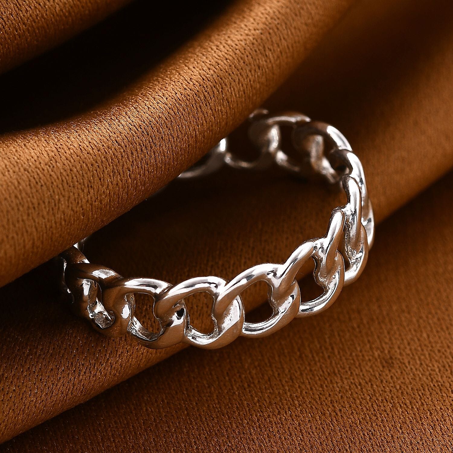 Royal Bali Collection - Sterling Silver Curb Link Ring - M7196306 - TJC