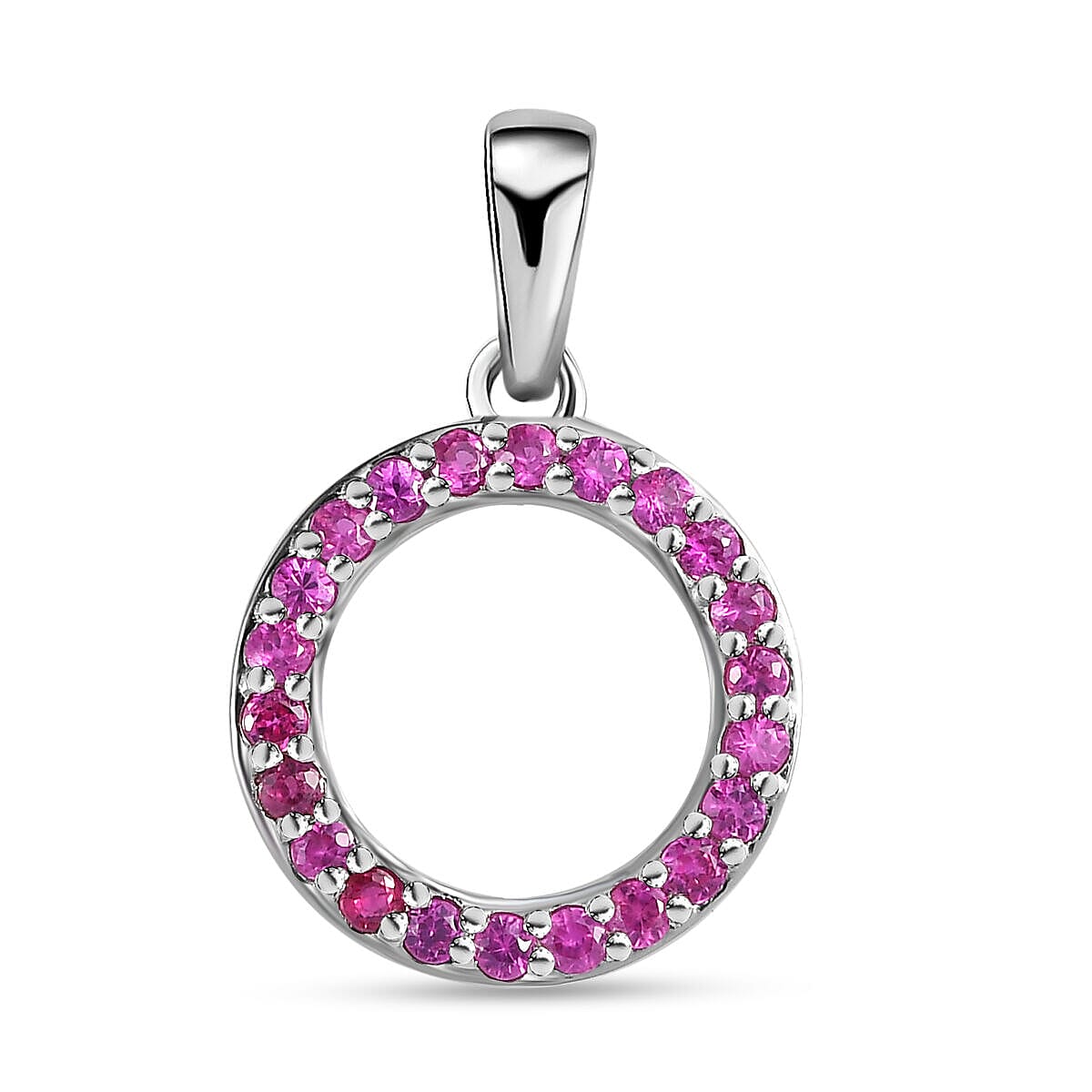 RHAPSODY 950 Platinum AAAA Ruby Circle Pendant 0.40 Ct. - 7197979 - TJC