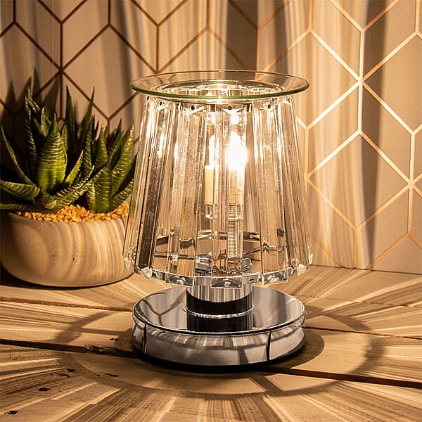 Aroma Lamp Silver Clear Crystal - 7199902 - TJC
