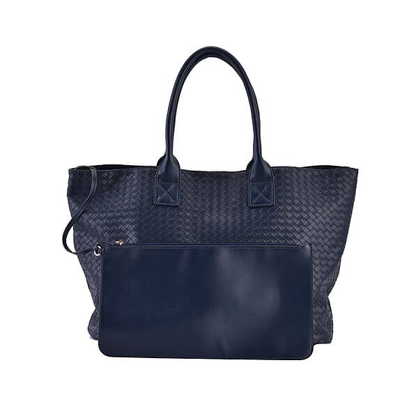 Designer Inspired - Embossed Weave Tote Bag and a Detachable Pouch ...