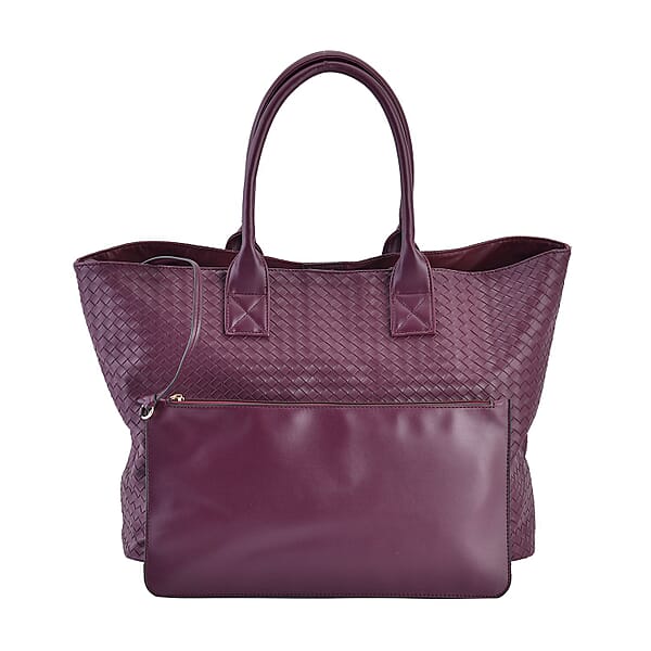 Designer Inspired - Embossed Weave Tote Bag and a Detachable Pouch ...
