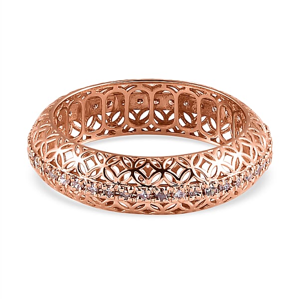 9K Rose Gold SGL Certified Natural Pink Diamond (I3) Ring 0.33 Ct ...